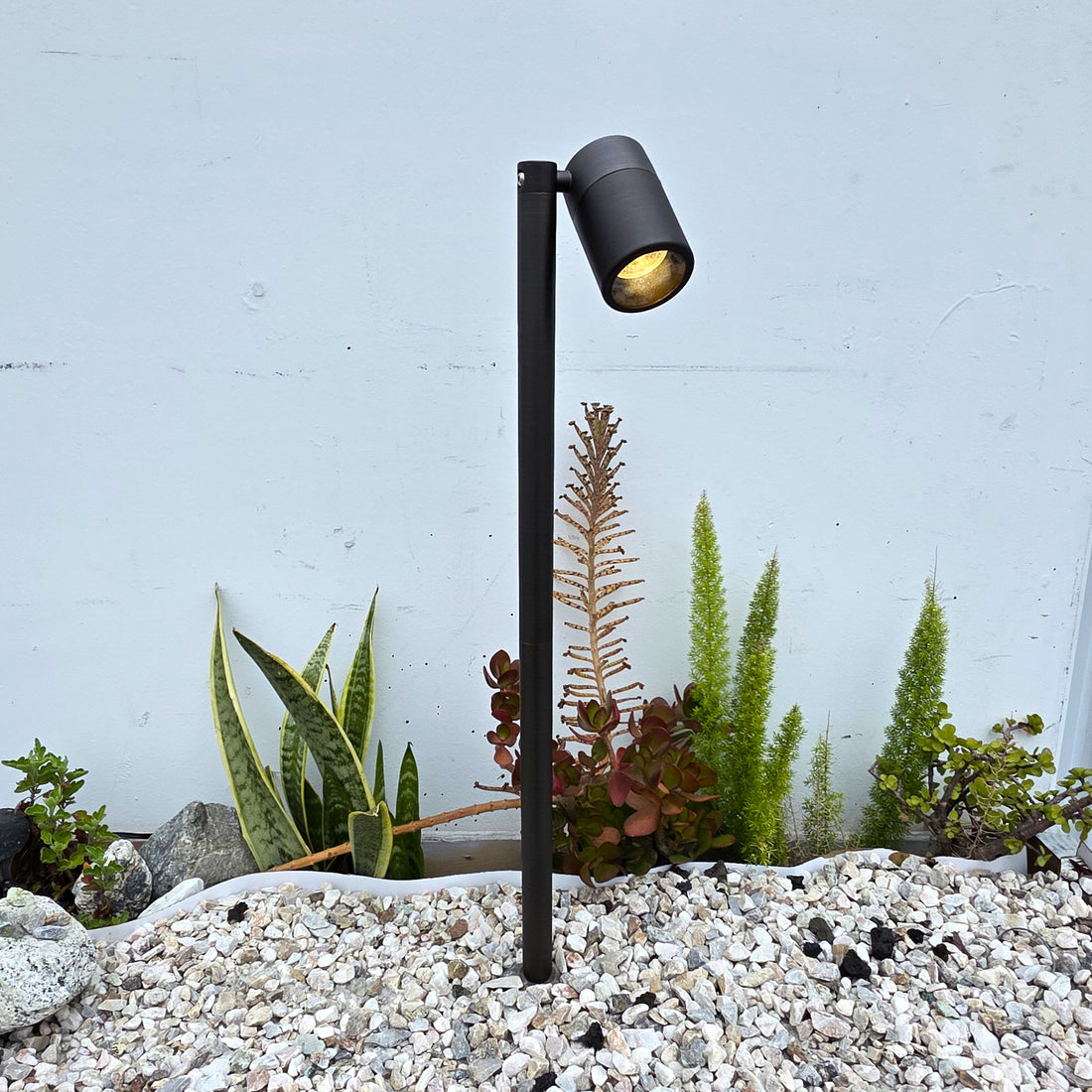 Chambre Contemporary Solid Brass Directional Pathway Light Natural Bro