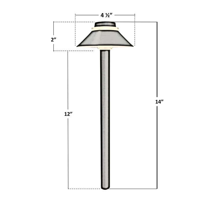 Ange Solid Brass Mini Pathway Light Natural Bronze