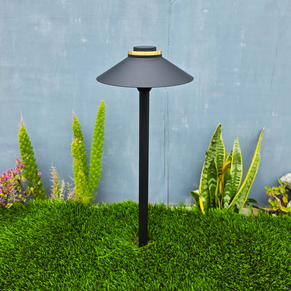 Atlantide Cast Brass Path Light Outdoor Landscape