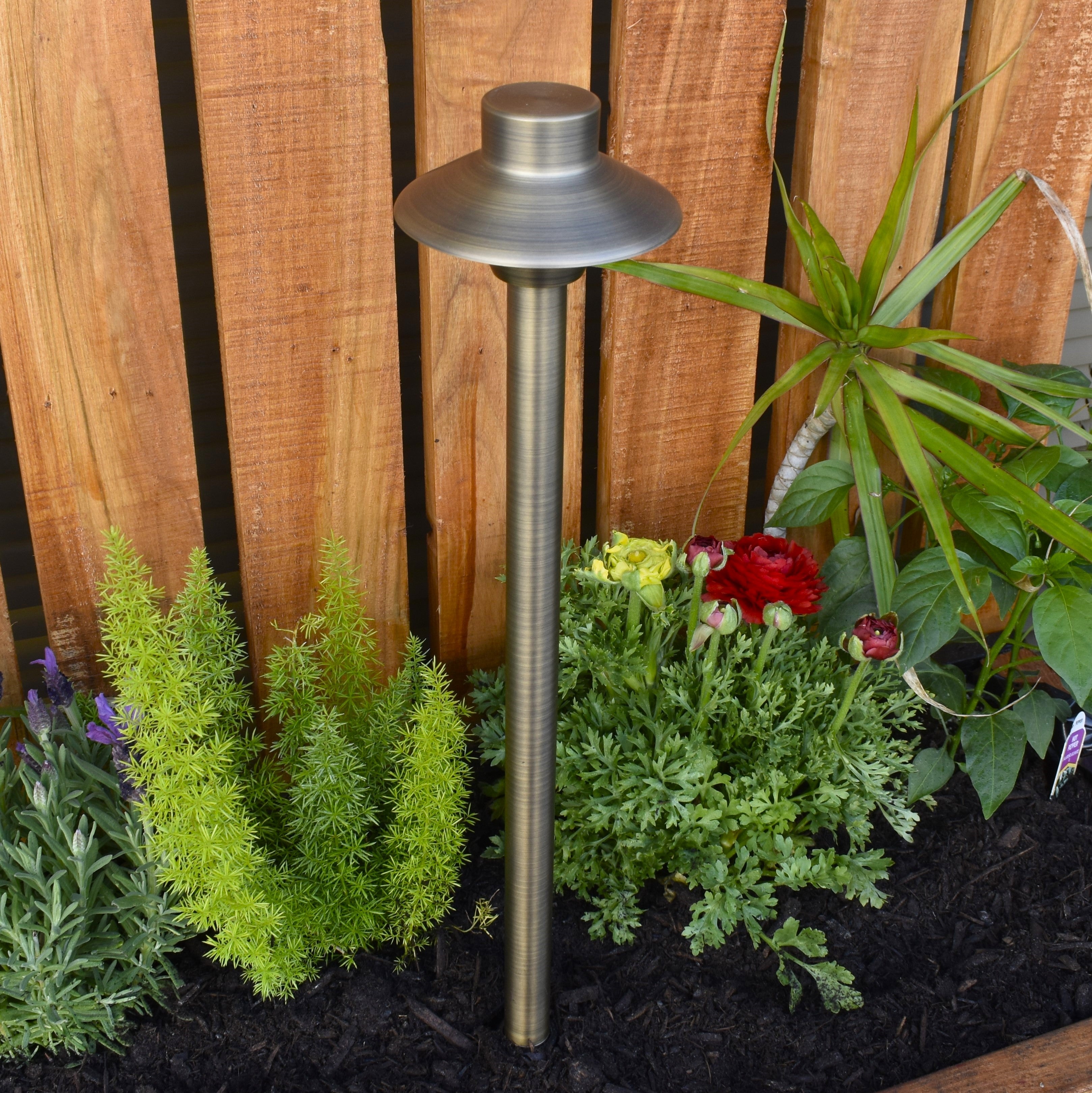 Calypso Solid Cast Brass Pathway Light Antique Bronze & Dark Bronze