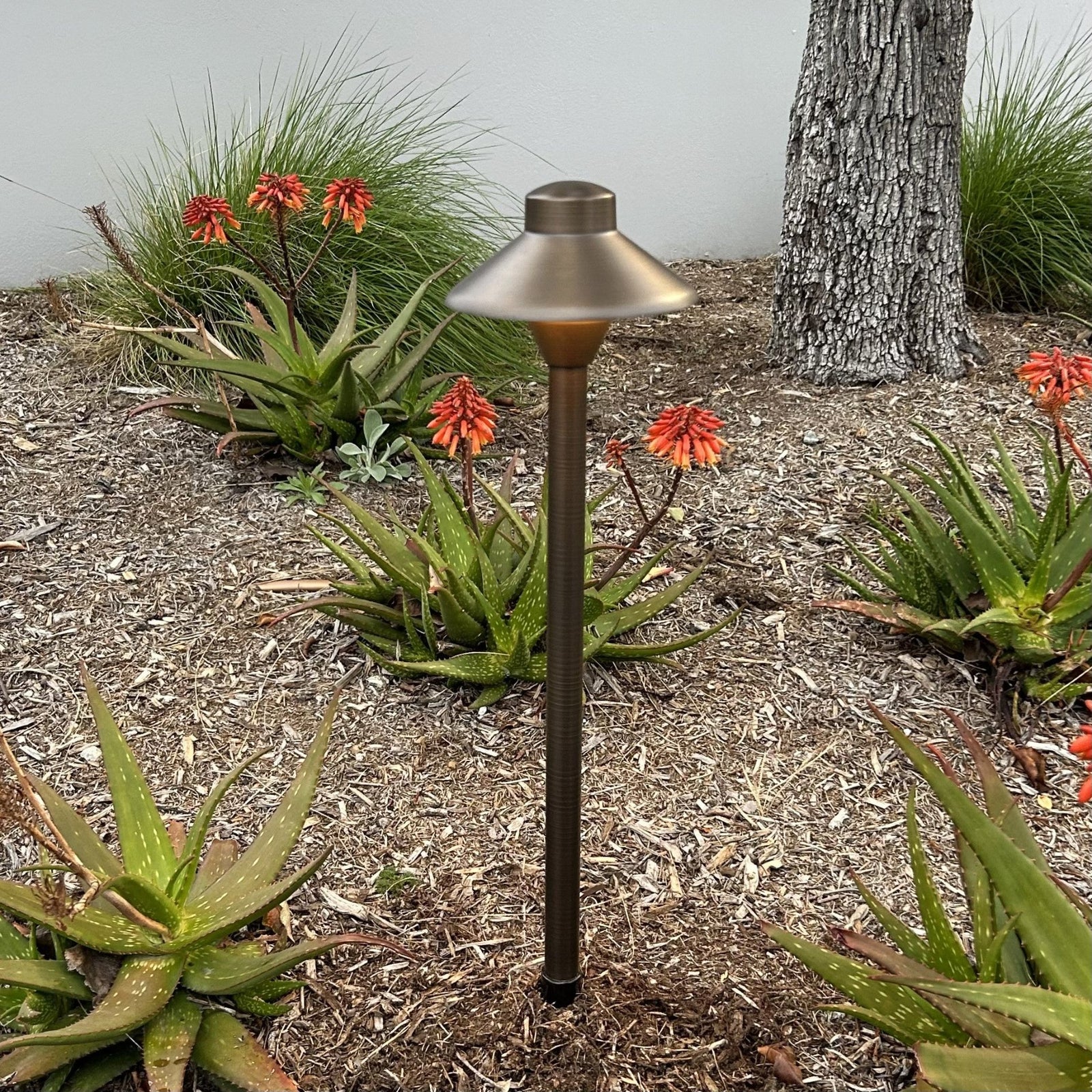 Cascade Solid Cast Brass Natural Bronze Pathway Light