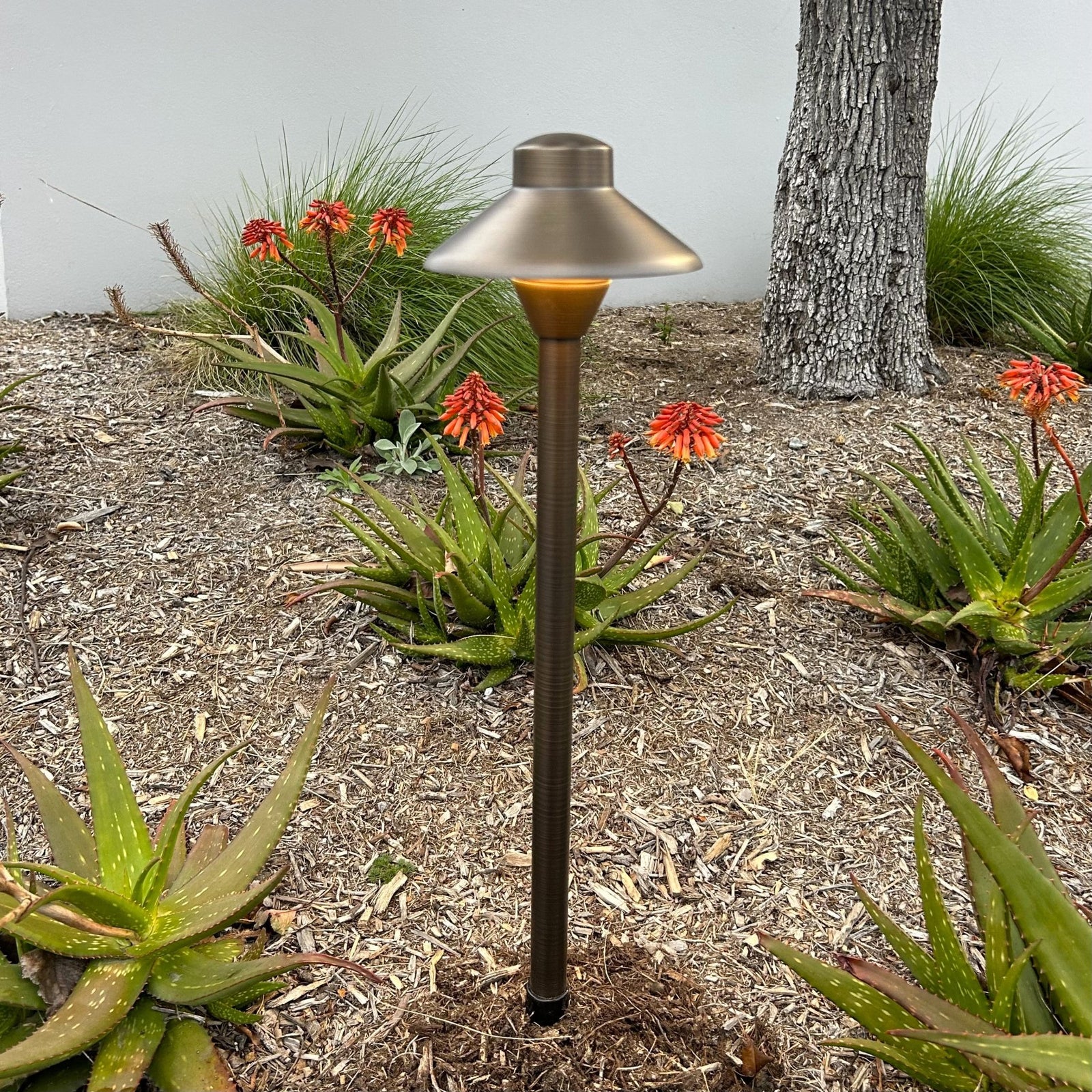 Cascade Solid Cast Brass Natural Bronze Pathway Light