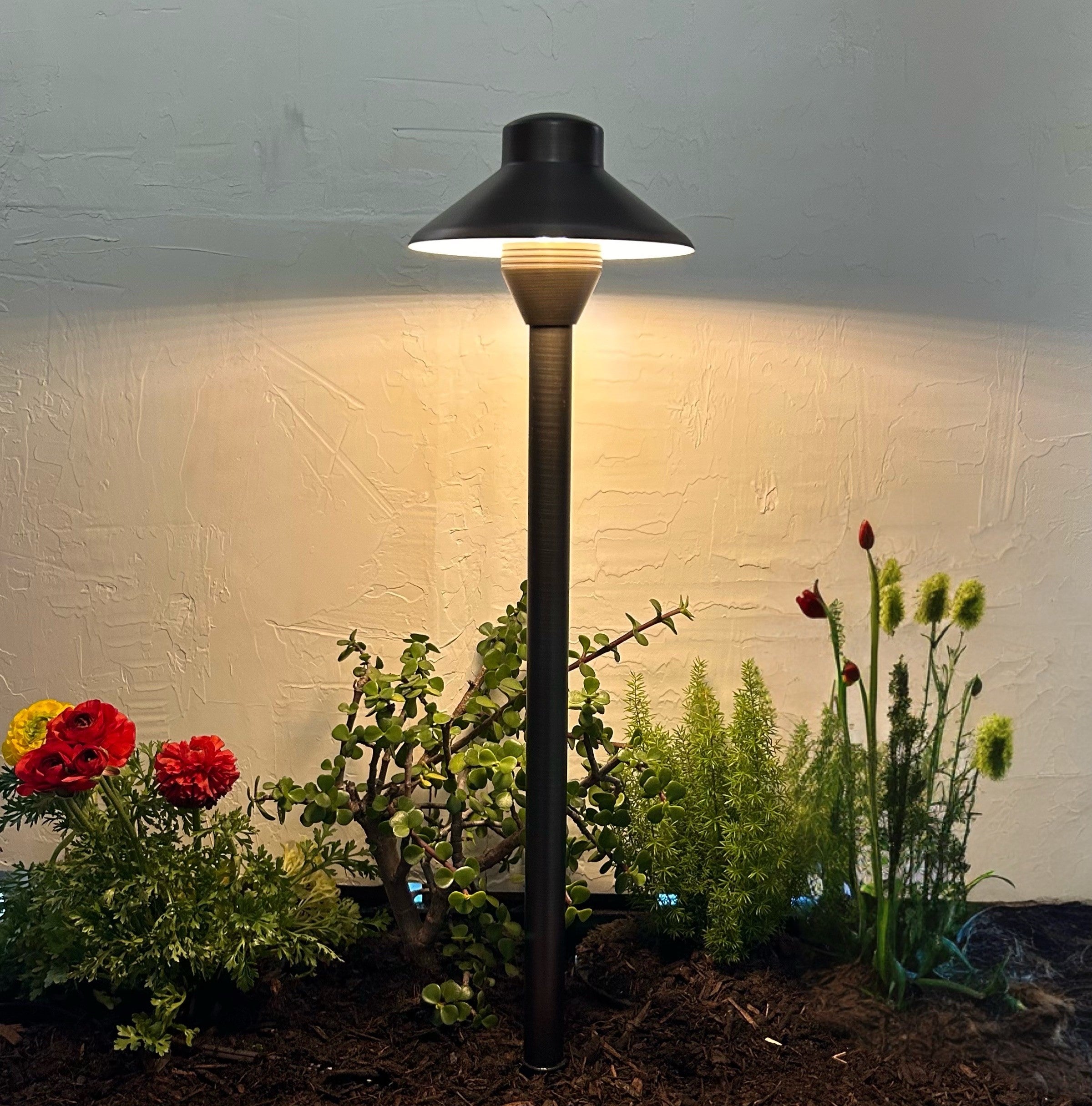 Cascade Solid Cast Brass Pathway Light Natural Bronze