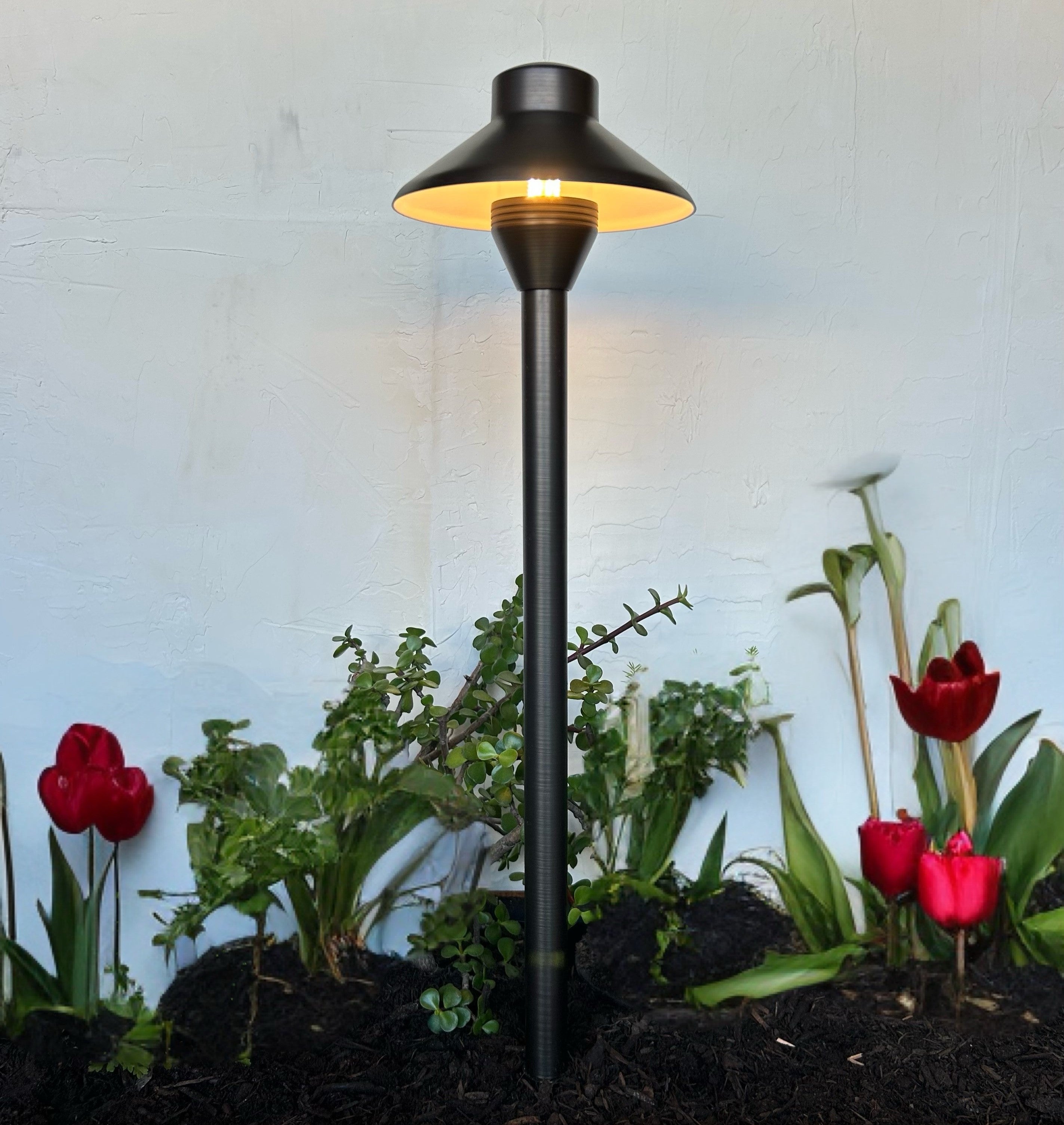 Cascade Solid Cast Brass Pathway Light Natural Bronze