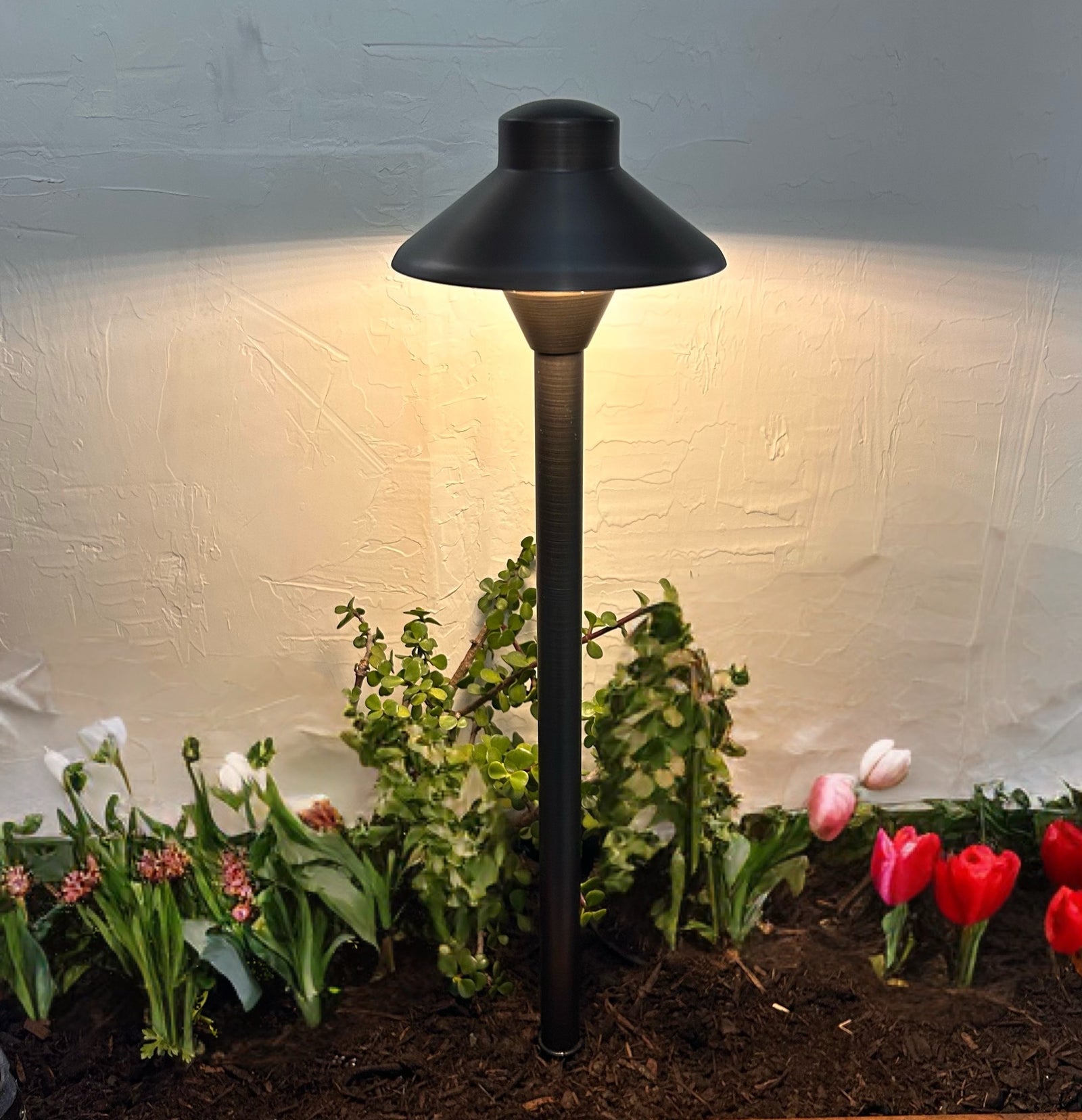 Cascade Solid Cast Brass Pathway Light Natural Bronze