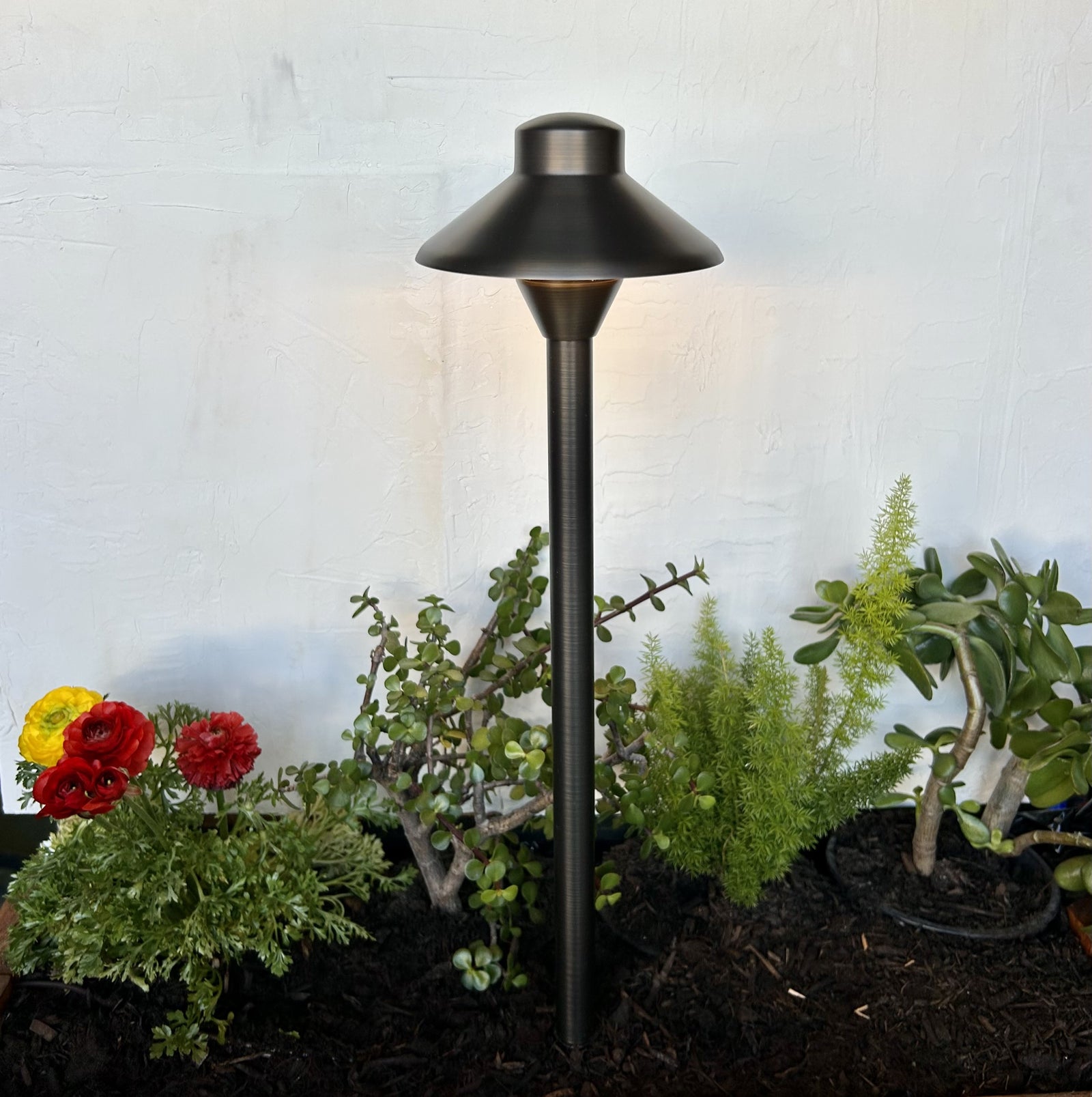 Cascade Solid Cast Brass Pathway Light Natural Bronze
