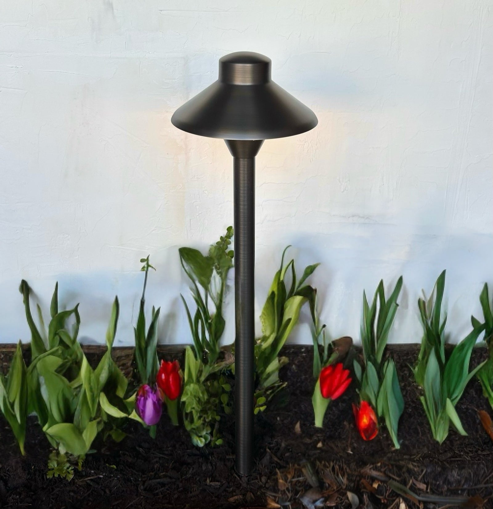 Cascade Solid Cast Brass Pathway Light Natural Bronze