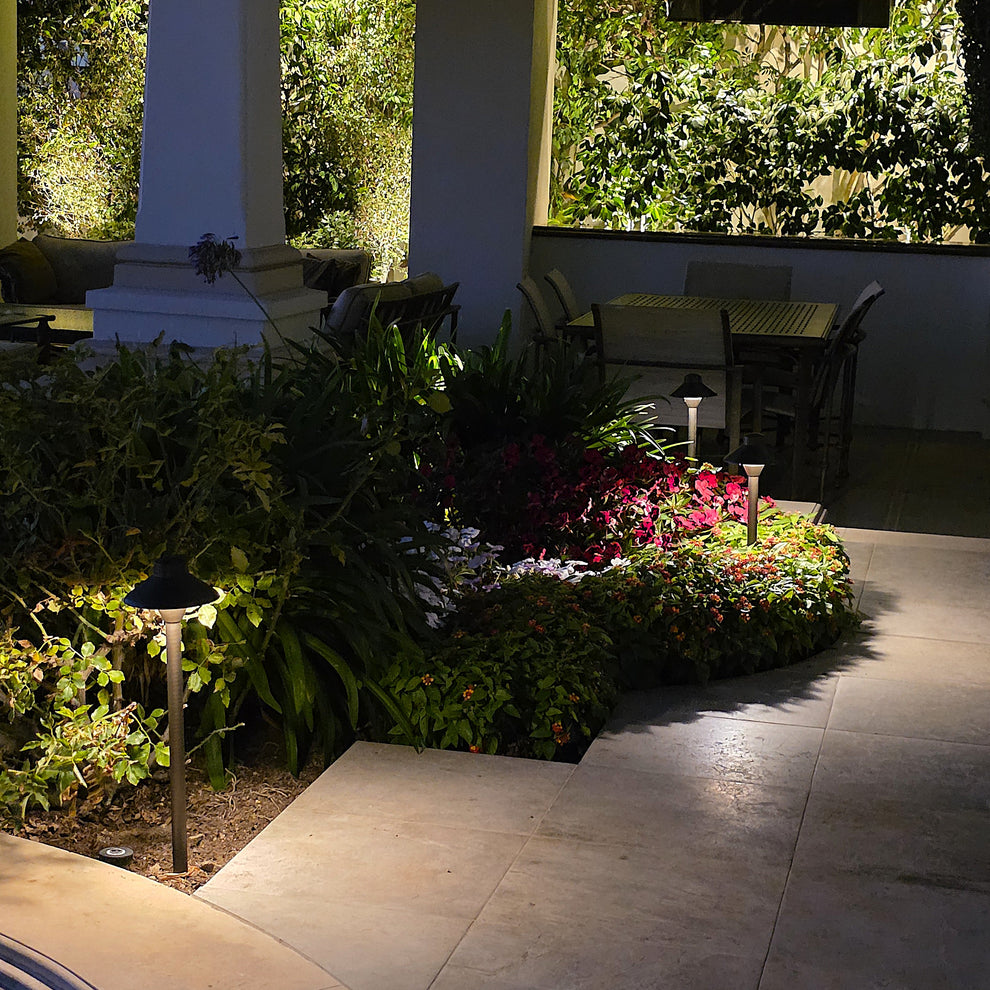 Cascade Cast Brass Path Light Outdoor Lighting