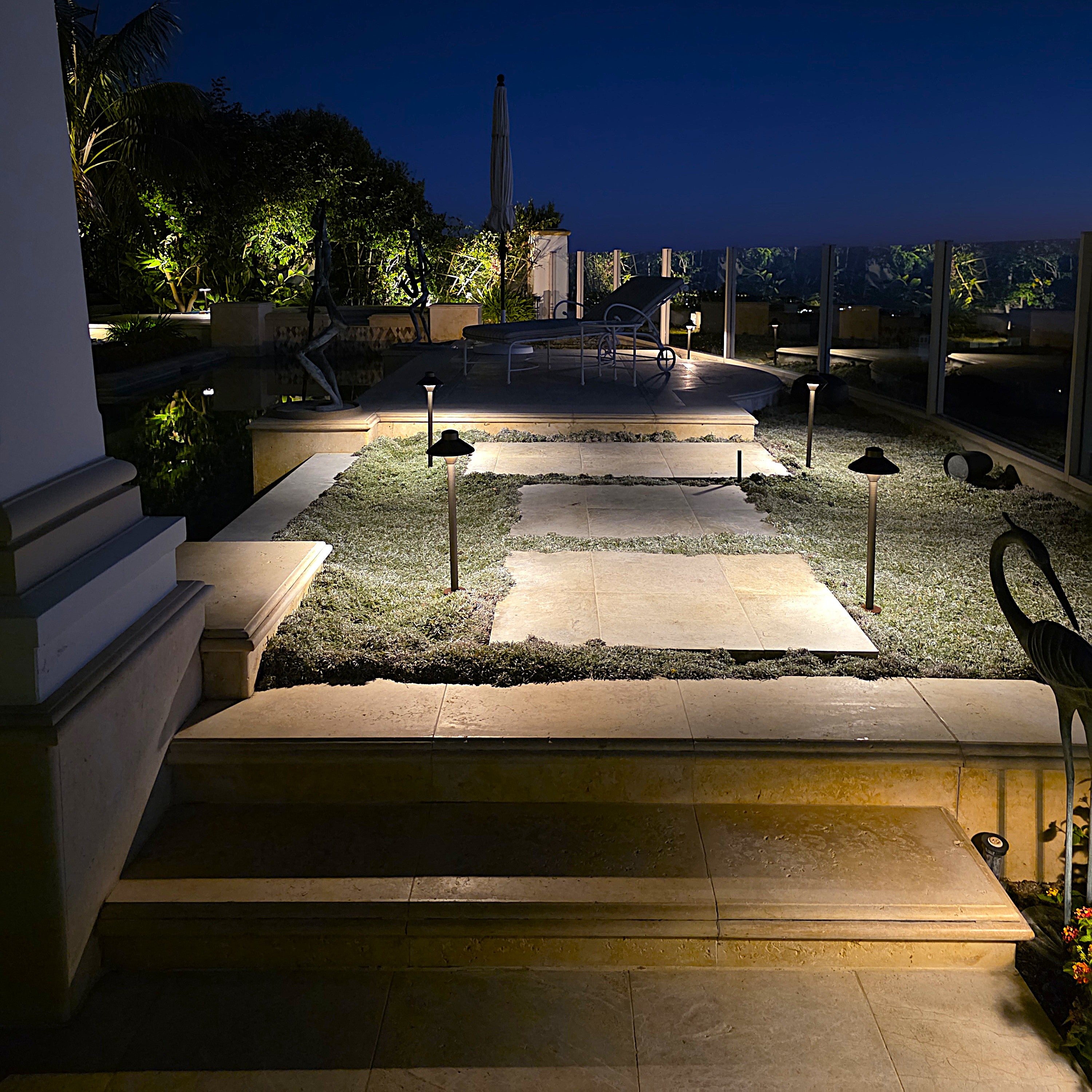 Cascade Cast Brass Path Light