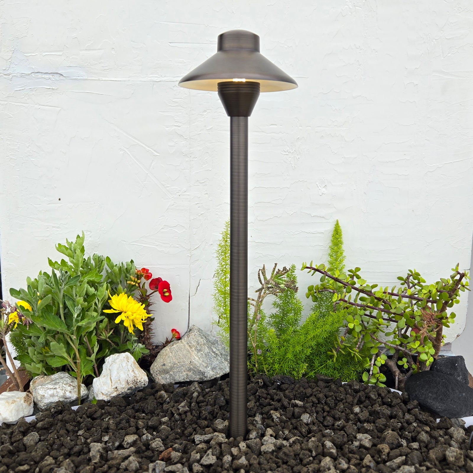 Cascade Solid Cast Brass Pathway Light Natural Bronze