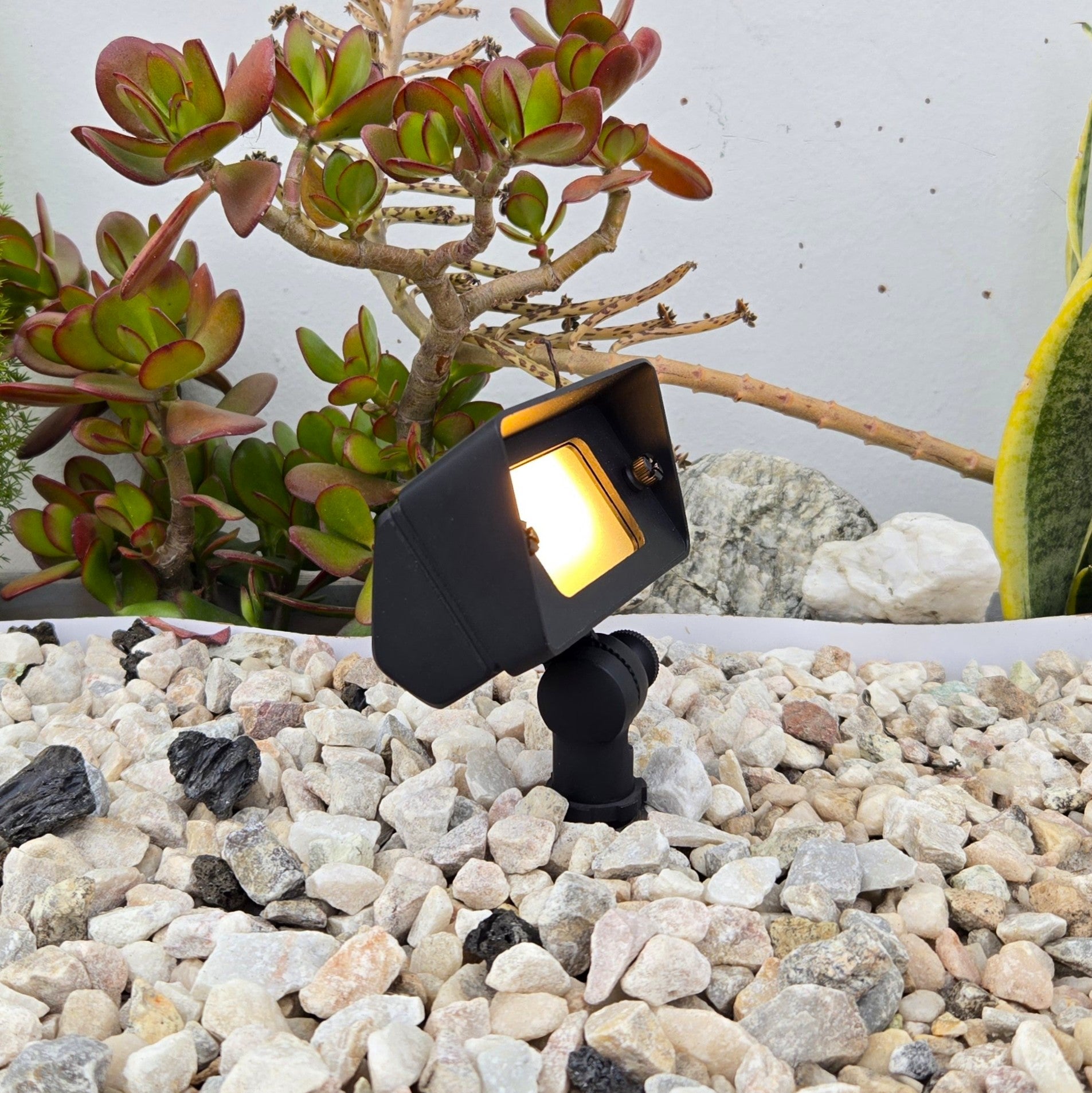 Chateau Solid Cast Brass Mini Flood Light Natural Bronze & Black