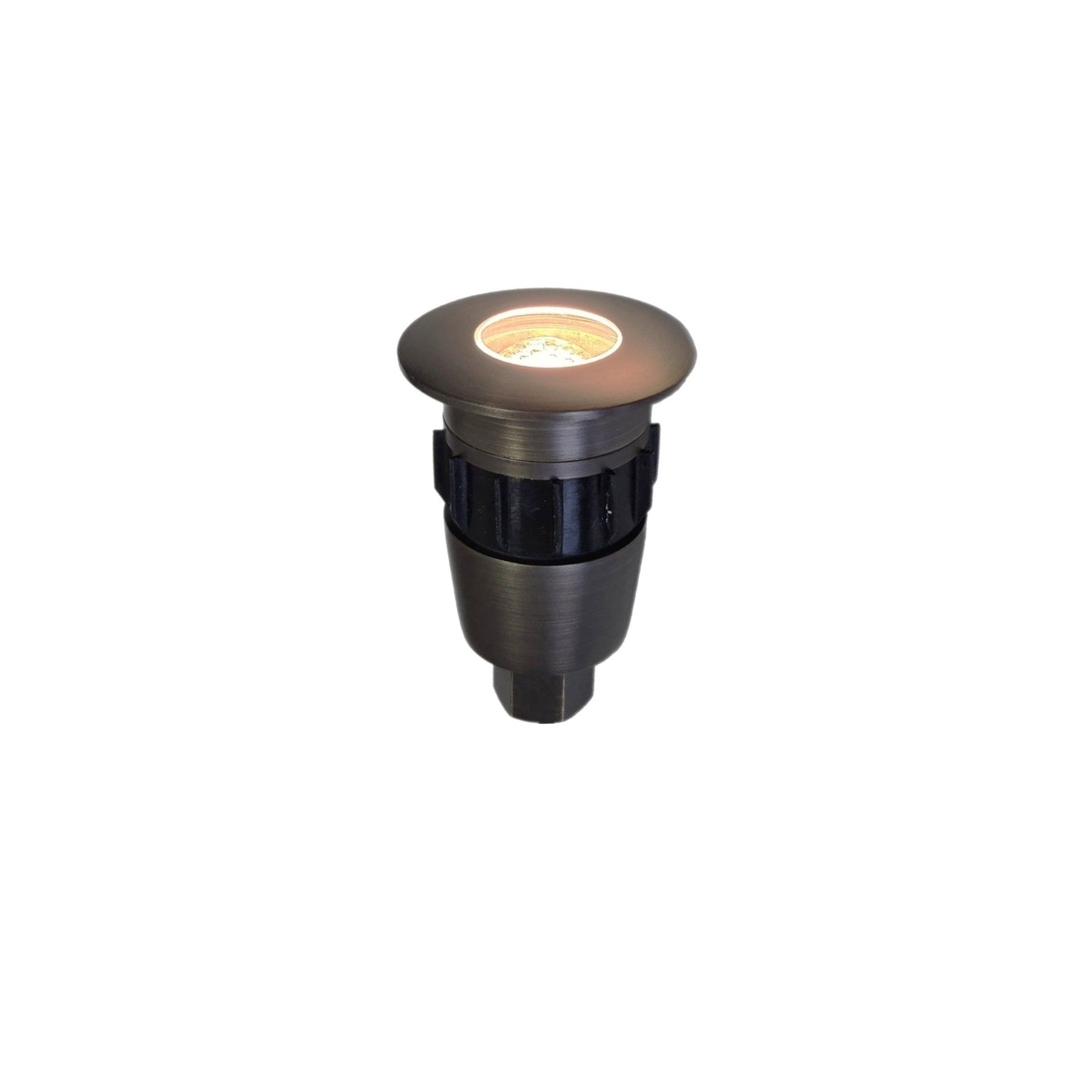 Crete Flat Cover Solid Cast Brass Mini In-ground / Deck / Recessed Lig