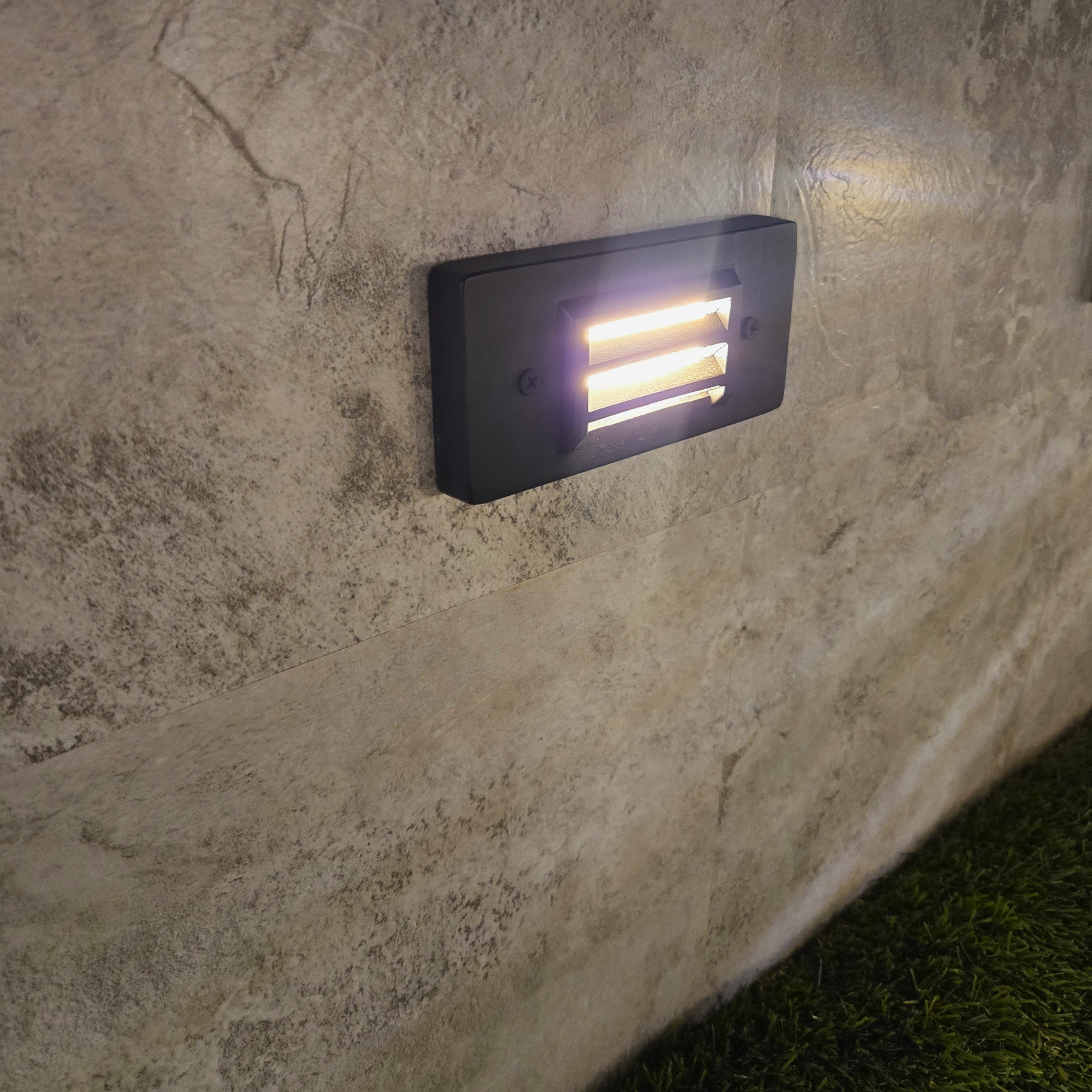 Fente Black Cast Brass Step and Deck Light Flush Mount