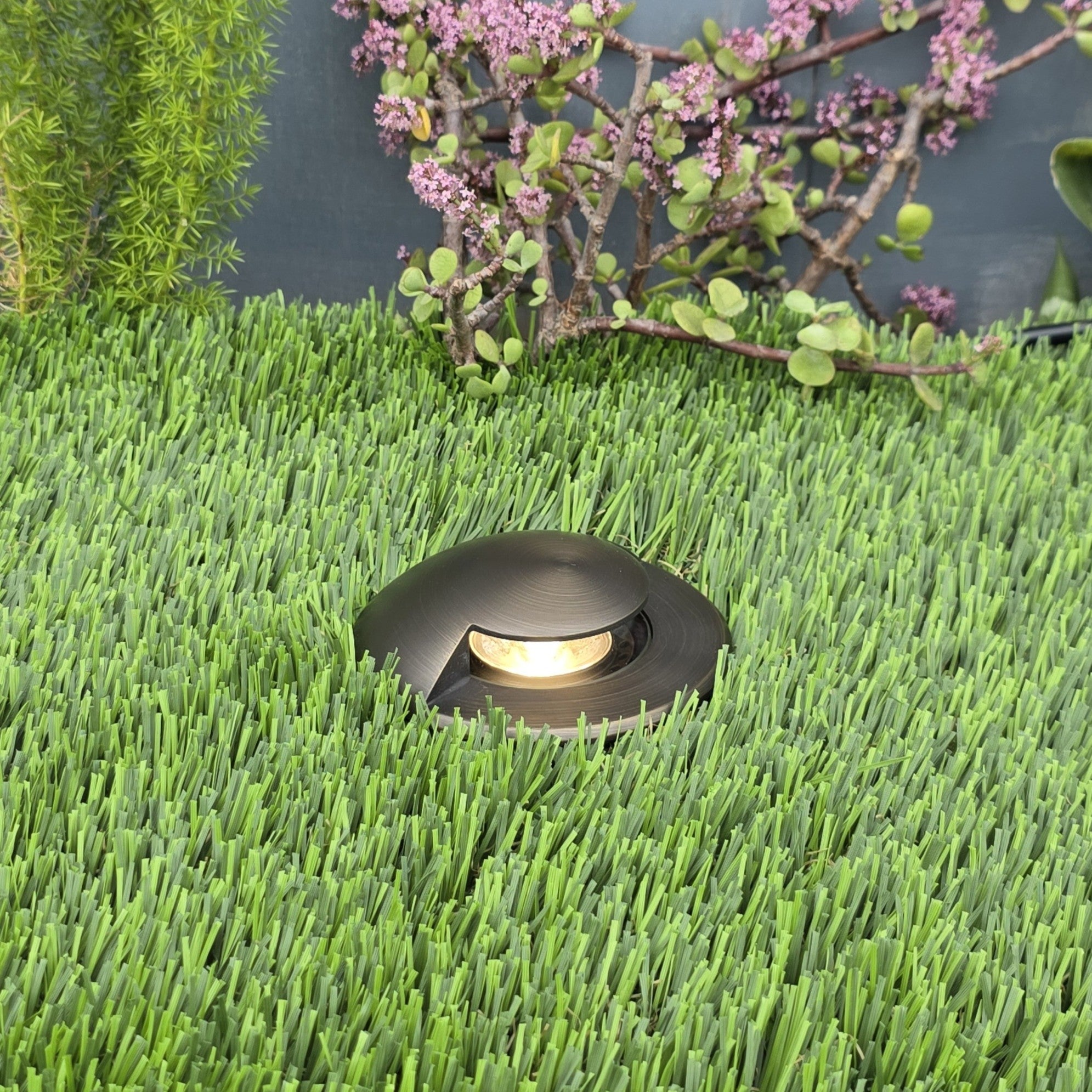 HD Demi Lune Cast Brass Deck Cover In-ground Well Light