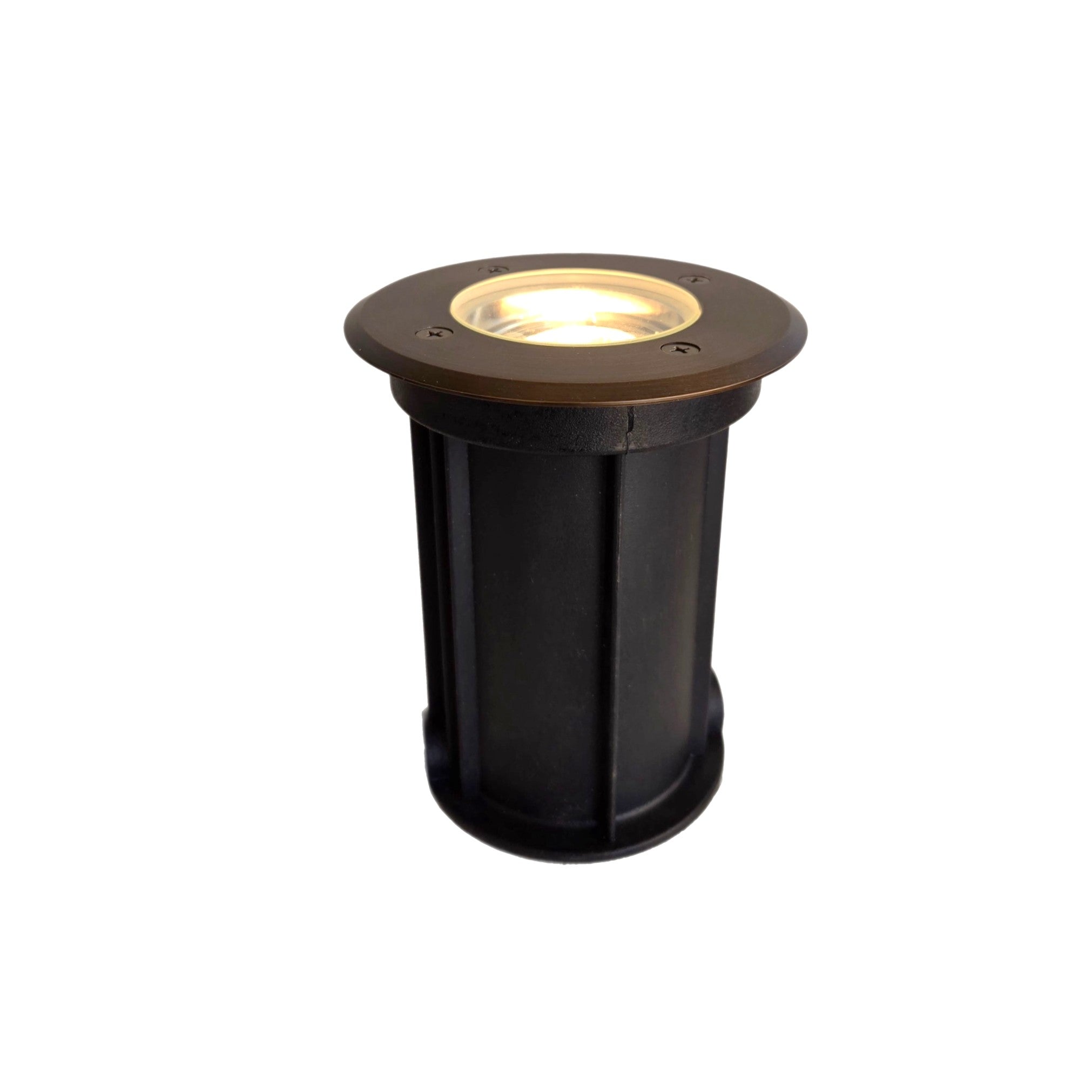 Pave Solid Brass Adjustable In-ground Well Light Natural Bronze