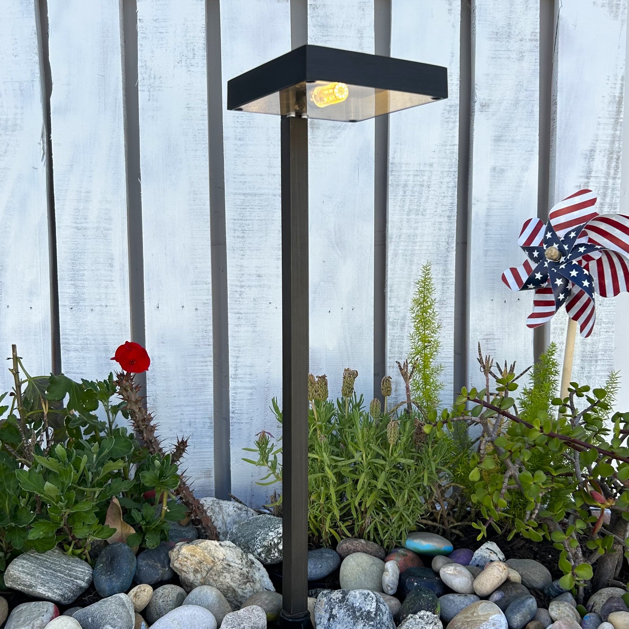 Plateau Cast Brass Outdoor Path Light Natural Bronze