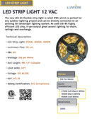 LED Strip Light SMD IP67 For Outdoor Landscape Lighting 12VAC Warm Whi