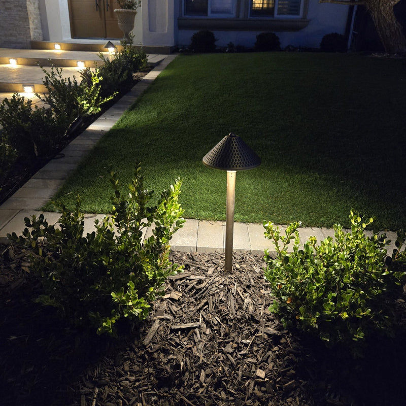 Versaille Solid Brass Hammered Pathway Antique Bronze